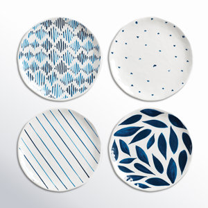 Lenox Blue Bay Melamine Assorted Accent Plates, Set Of 4 & Reviews ...