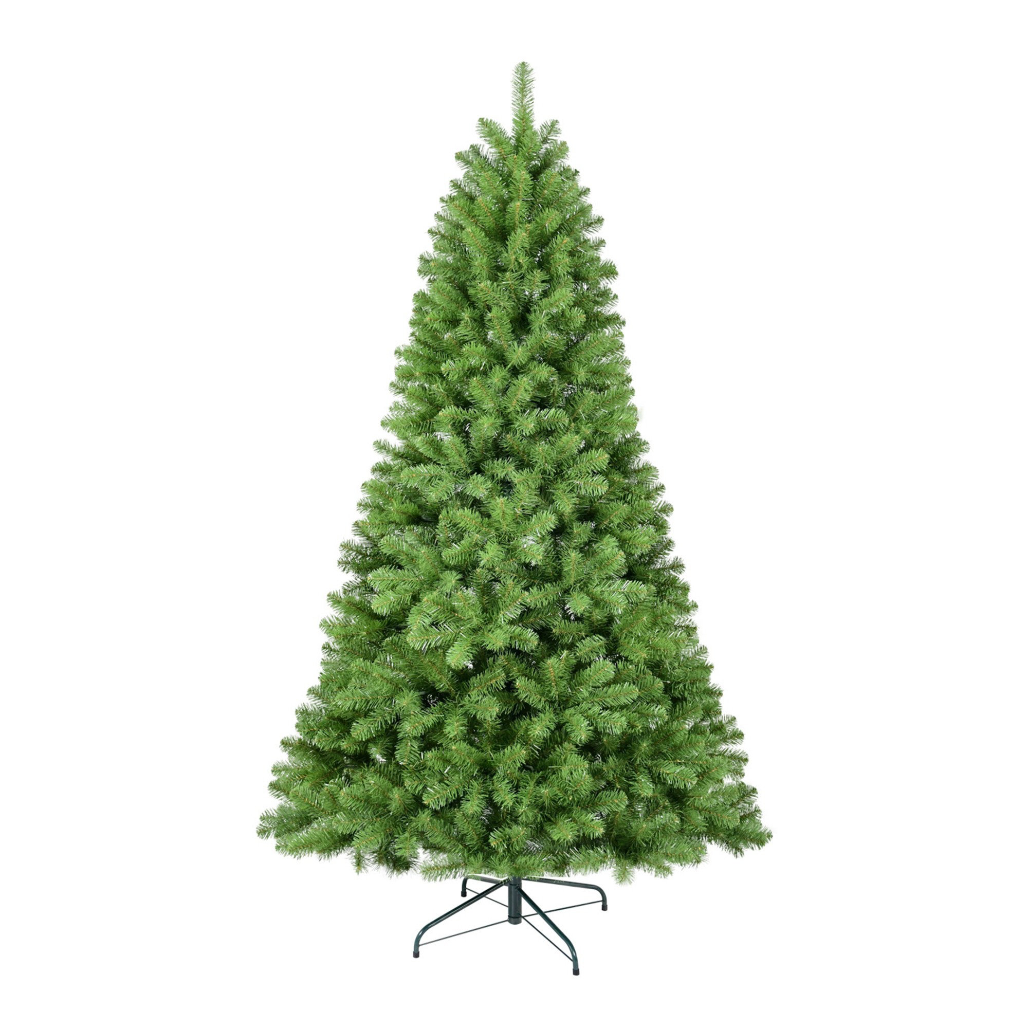 Latitude Run® PVC Round Head Automatic Wire Flocking Tree with Lights ...
