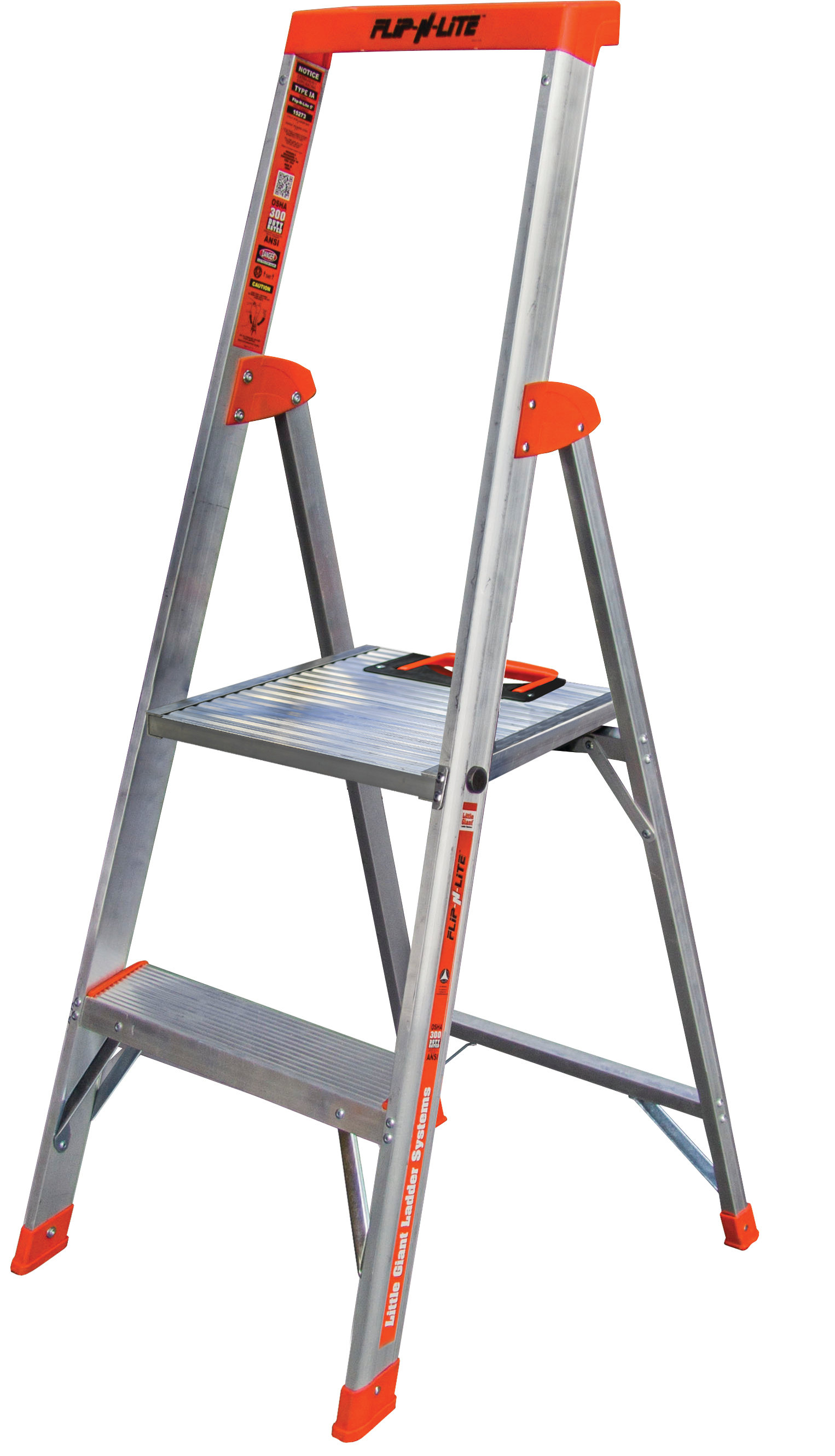 Little Giant Ladder 2 - Step Aluminum Lightweight Folding Step Ladder ...