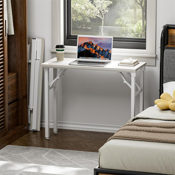 SUBORM Small Computer Desk Folding Desk - 35.8 Inch Foldable Desk ...
