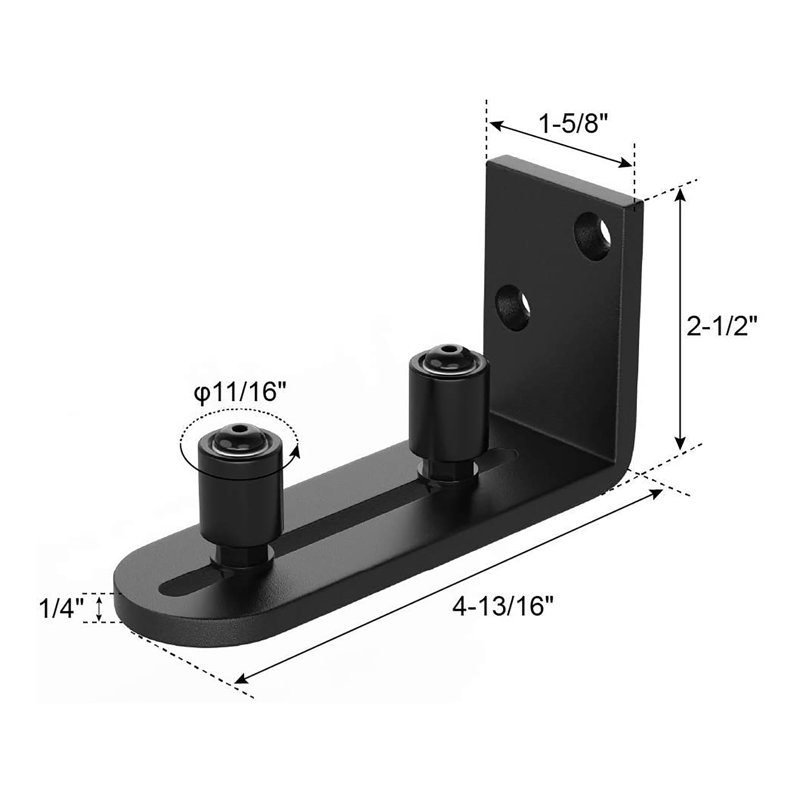 Lazio LAZ Black Steel Guide Barn Door Guide Wall Guide & Reviews | Wayfair