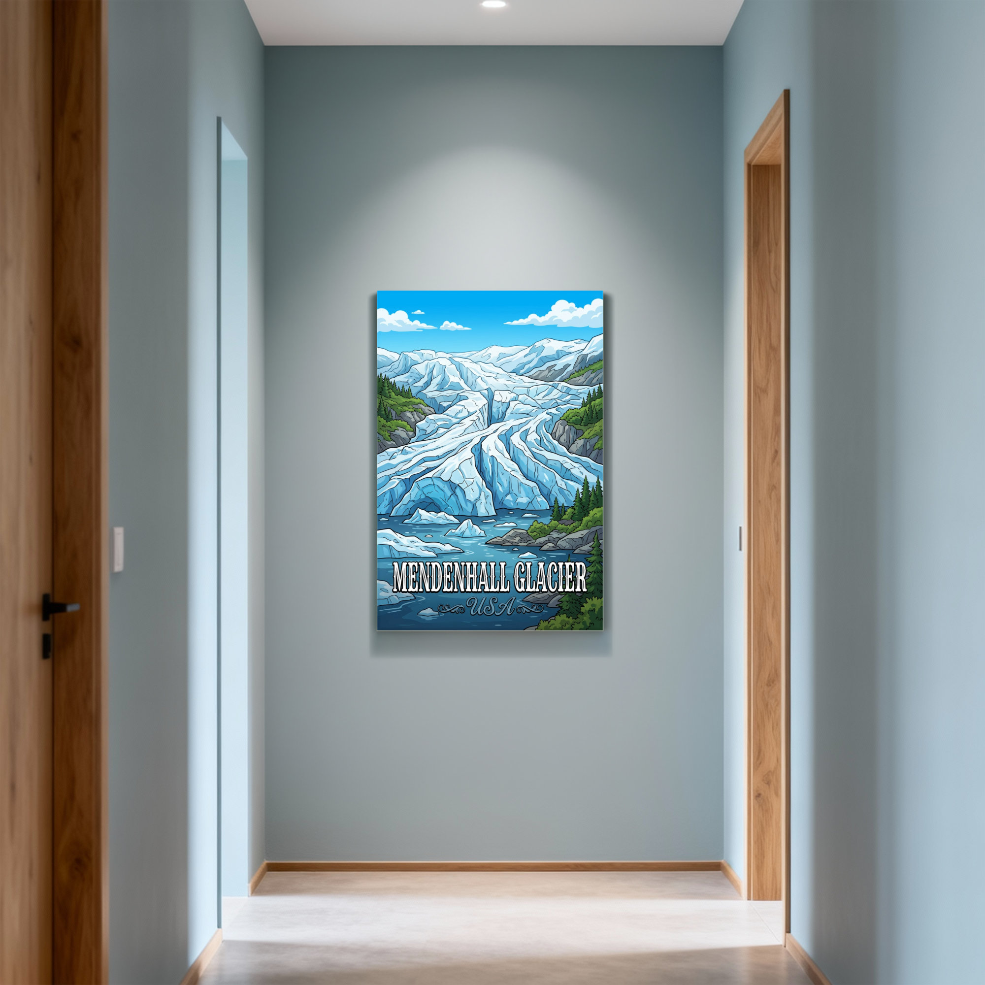 George Oliver Scenic And Cityscapes Mendenhall Glacier Usa Landscape Art