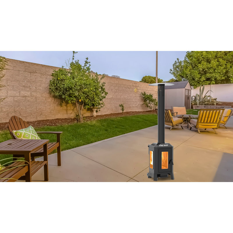 NUUK Outdoor Wood Pellet Heater with Glass Window & Reviews - Wayfair ...