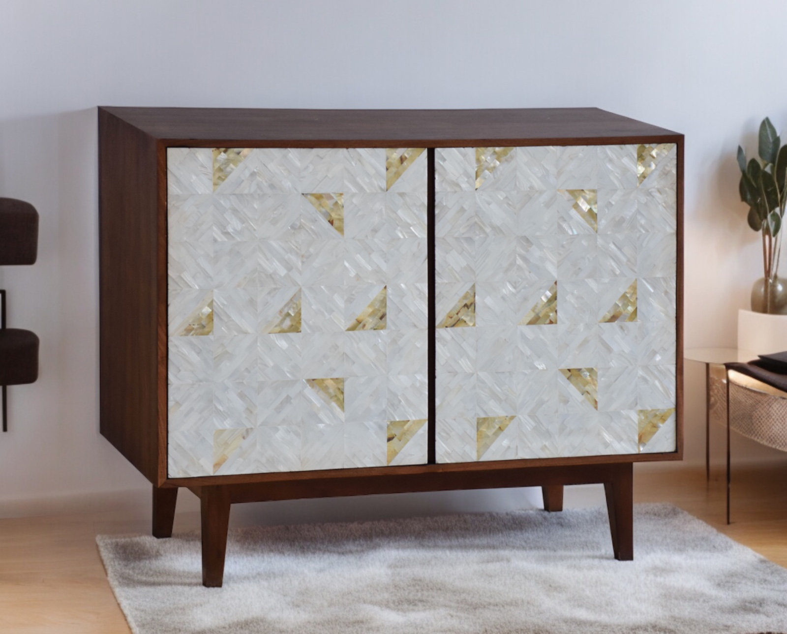 Designe Gallerie Ginett 2 - Door Accent Cabinet, Made with Solid Wood ...