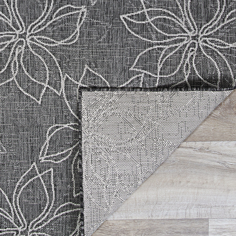 Lark Manor™ Arjen Floral Flatweave Ash Gray Indoor Outdoor Area Rug ...