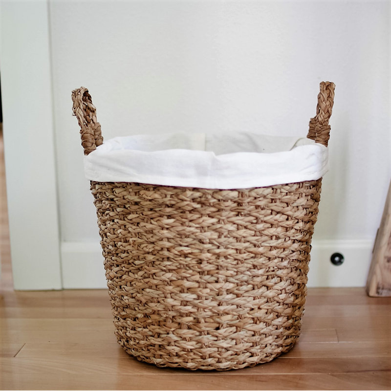 Bayou Breeze Tapered Woven Basket with Liner | Wayfair