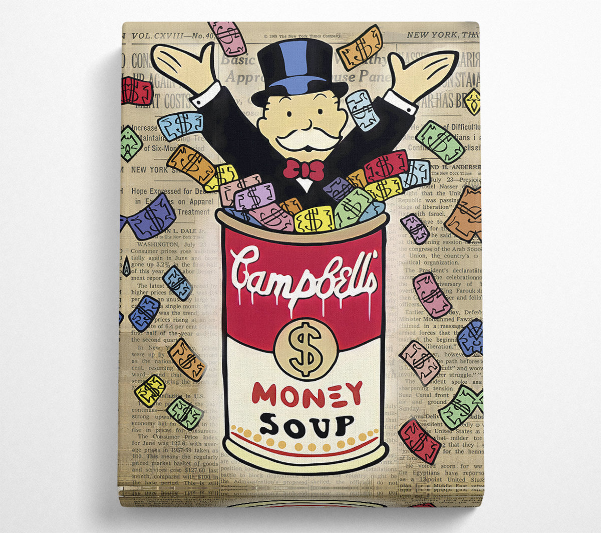Happy Larry Money Soup Canvas Art Print | Wayfair.co.uk
