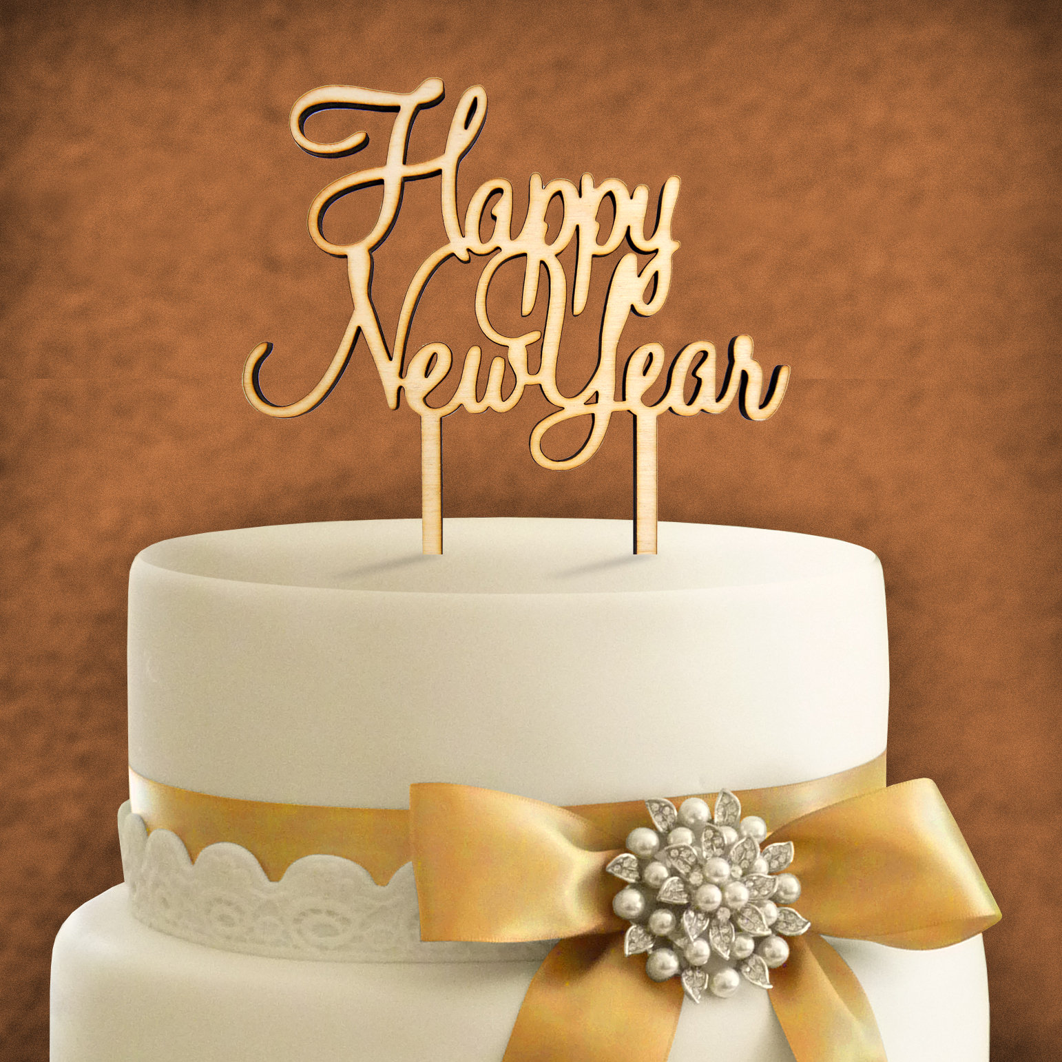 aMonogram Art Unlimited Happy New Year Cake Topper | Wayfair