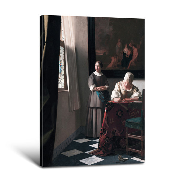 Alcott Hill® Lady Writing A Letter With Her Maid (Ca. 1670Â€“1671) On ...