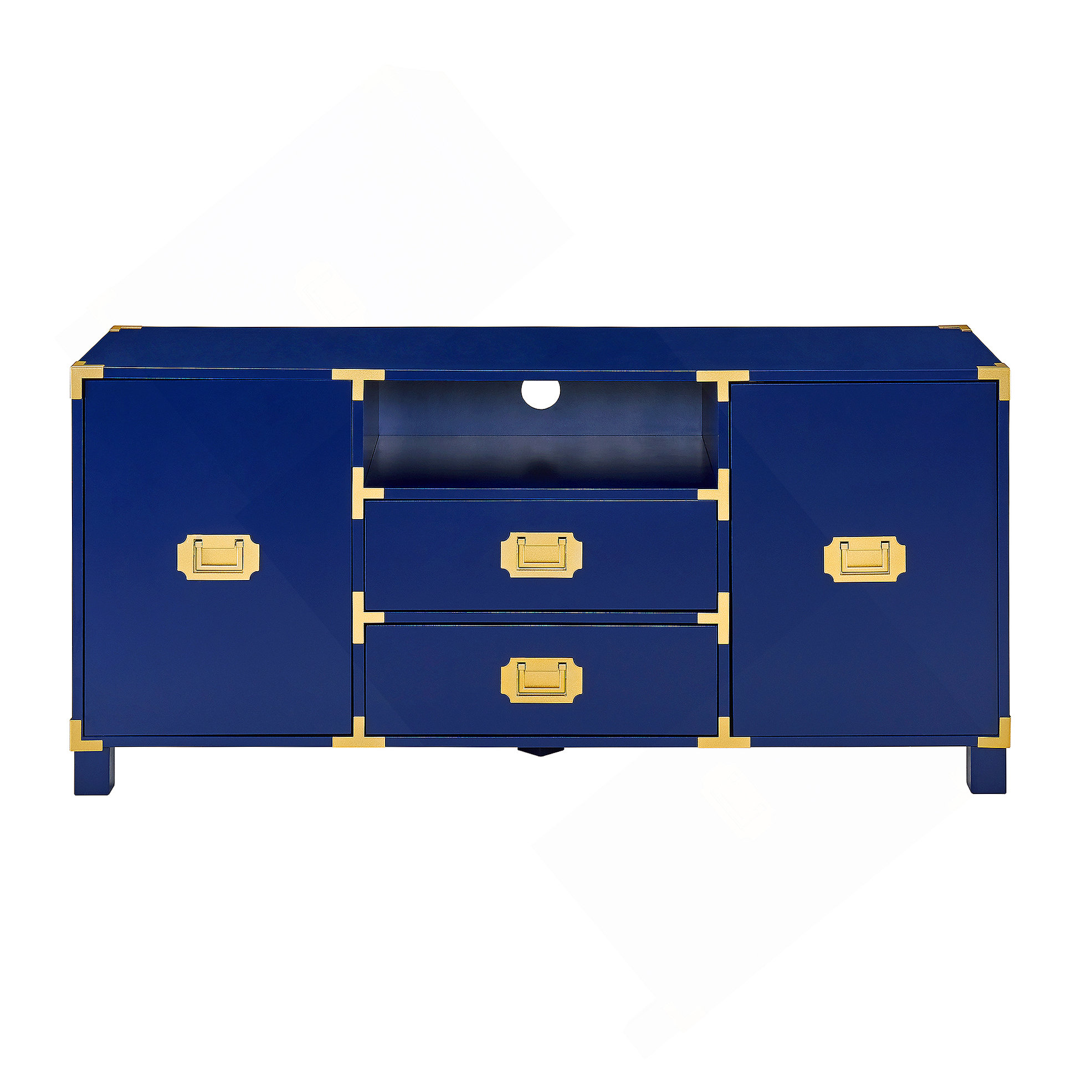 Mercer41 Campaign Entertainment Center Console - Navy | Wayfair