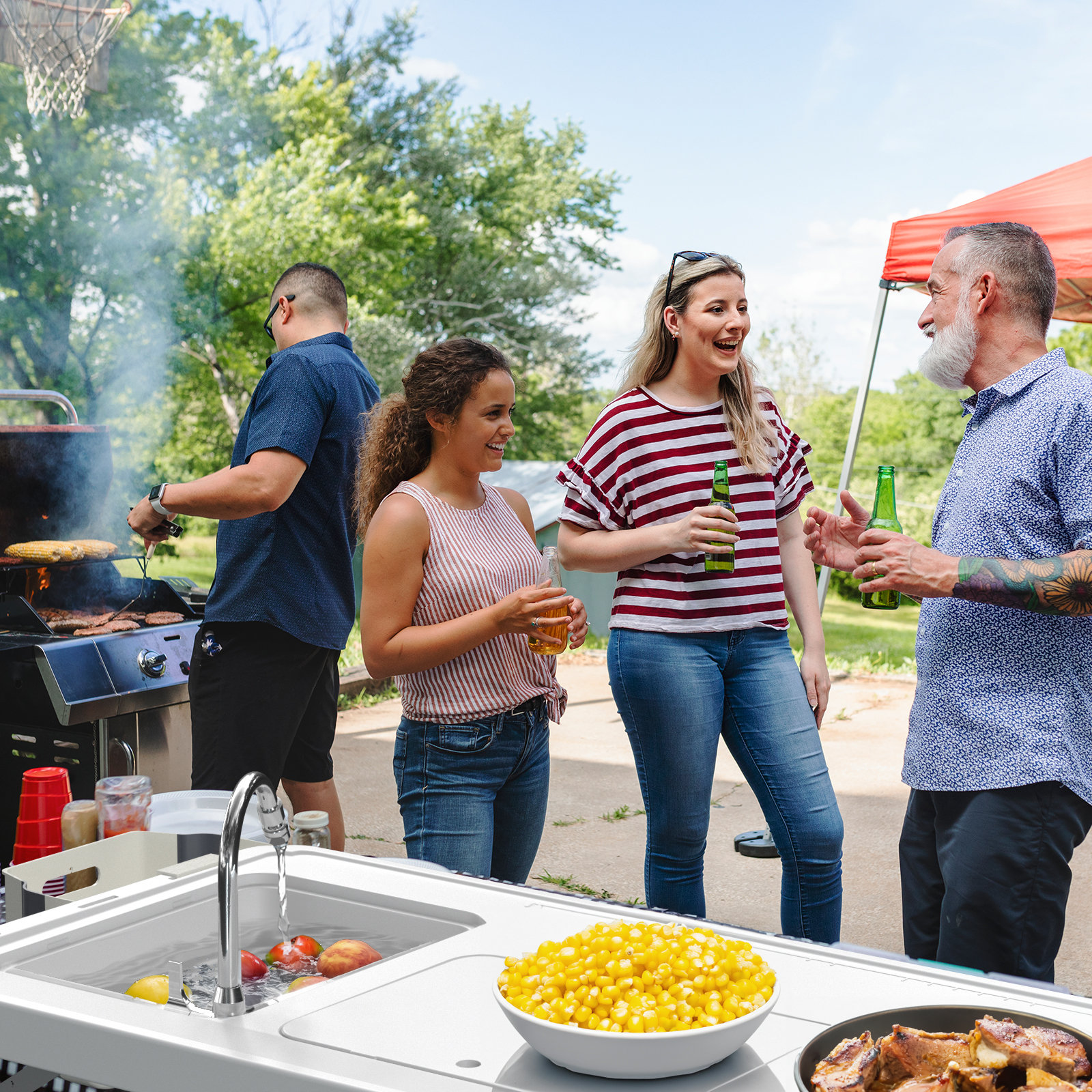 Arlmont & Co. Chelsae Rectangular 42.6'' L x 22.9'' W Outdoor Camping Table | Wayfair