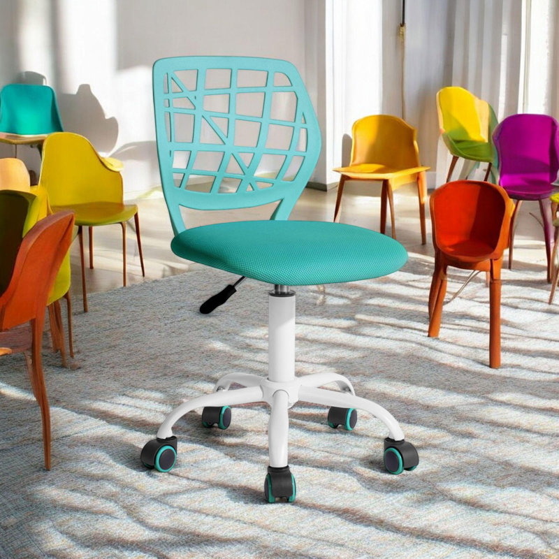 17 Stories Carnation Turquoise Office Swivel Desk Chair | Wayfair.co.uk