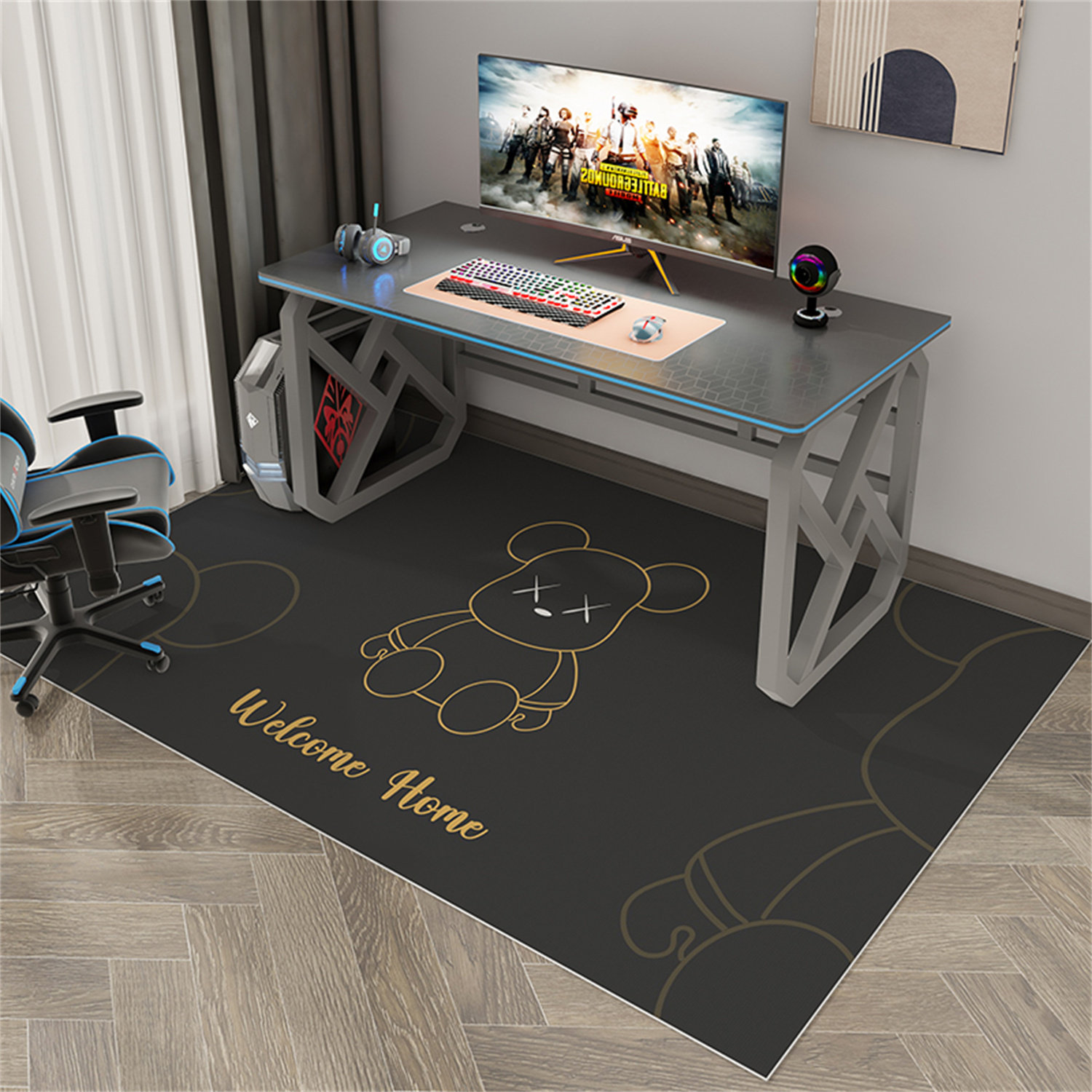 JINXI Study Room Carpet - Desk Chair Mat, High-End Bedroom Wood Floor ...