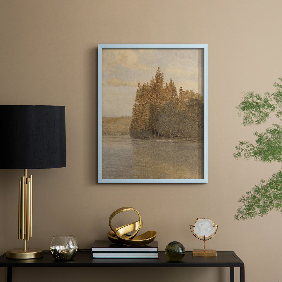 Red Barrel Studio® Vintage Landscape CLXX Framed Print - Solid Wood ...