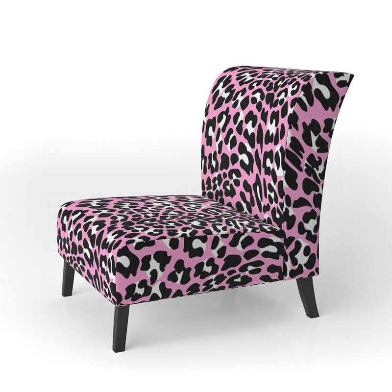 Everly Quinn Pink And Black Leopard - Upholstered Cabin & Lodge Accent ...