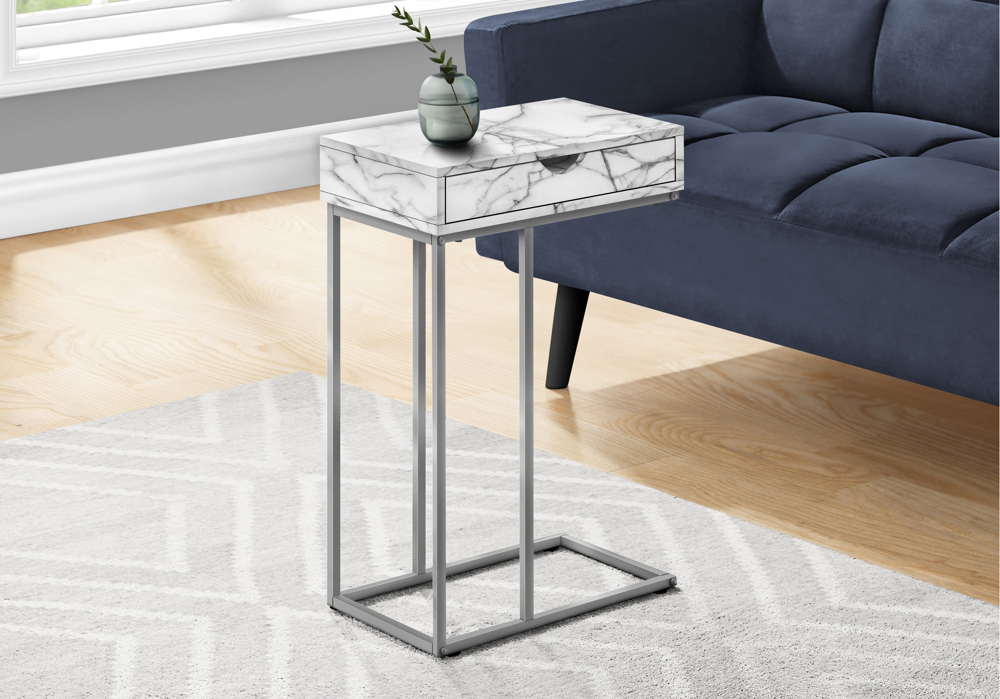 Wrought Studio End Table, Accent Table With Storage Drawer For Living ...