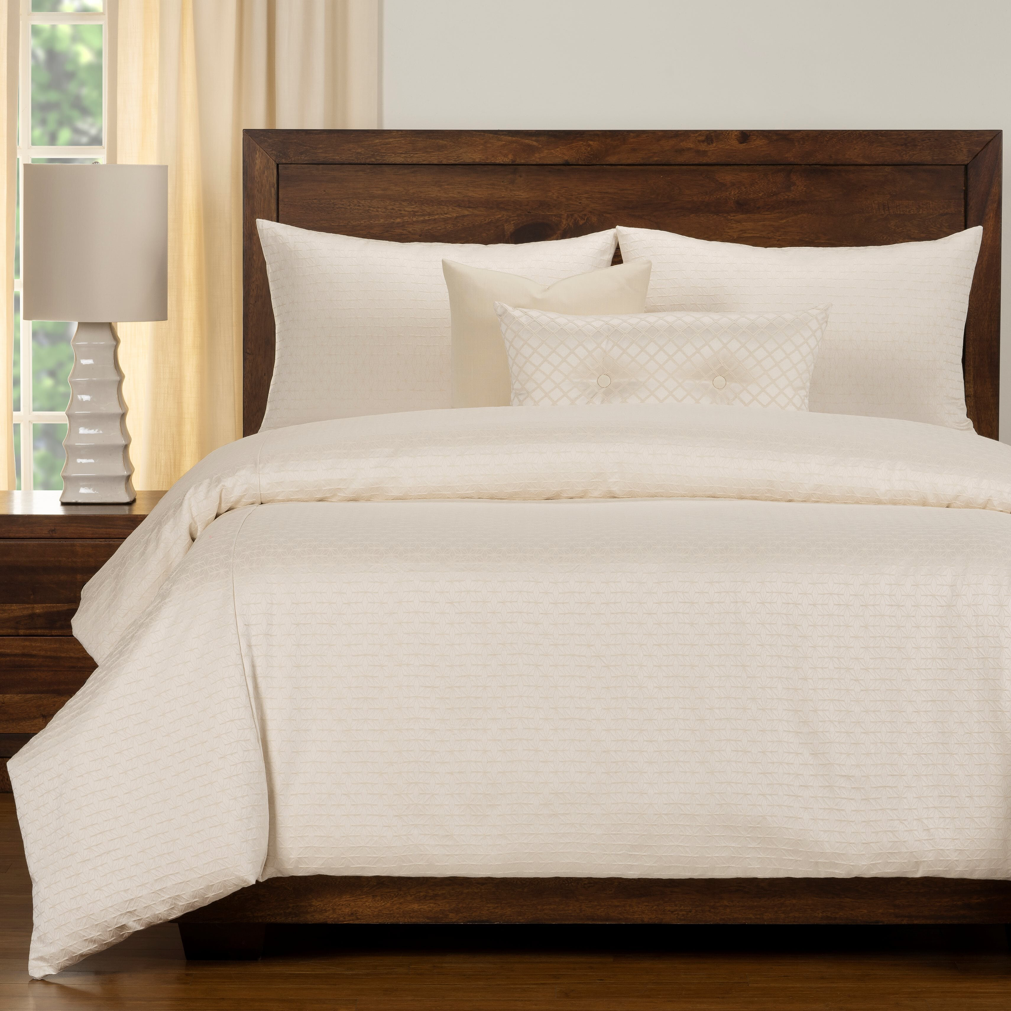 Siscovers Adam Ivory Cotton Blend Duvet Cover & Insert Set | Wayfair