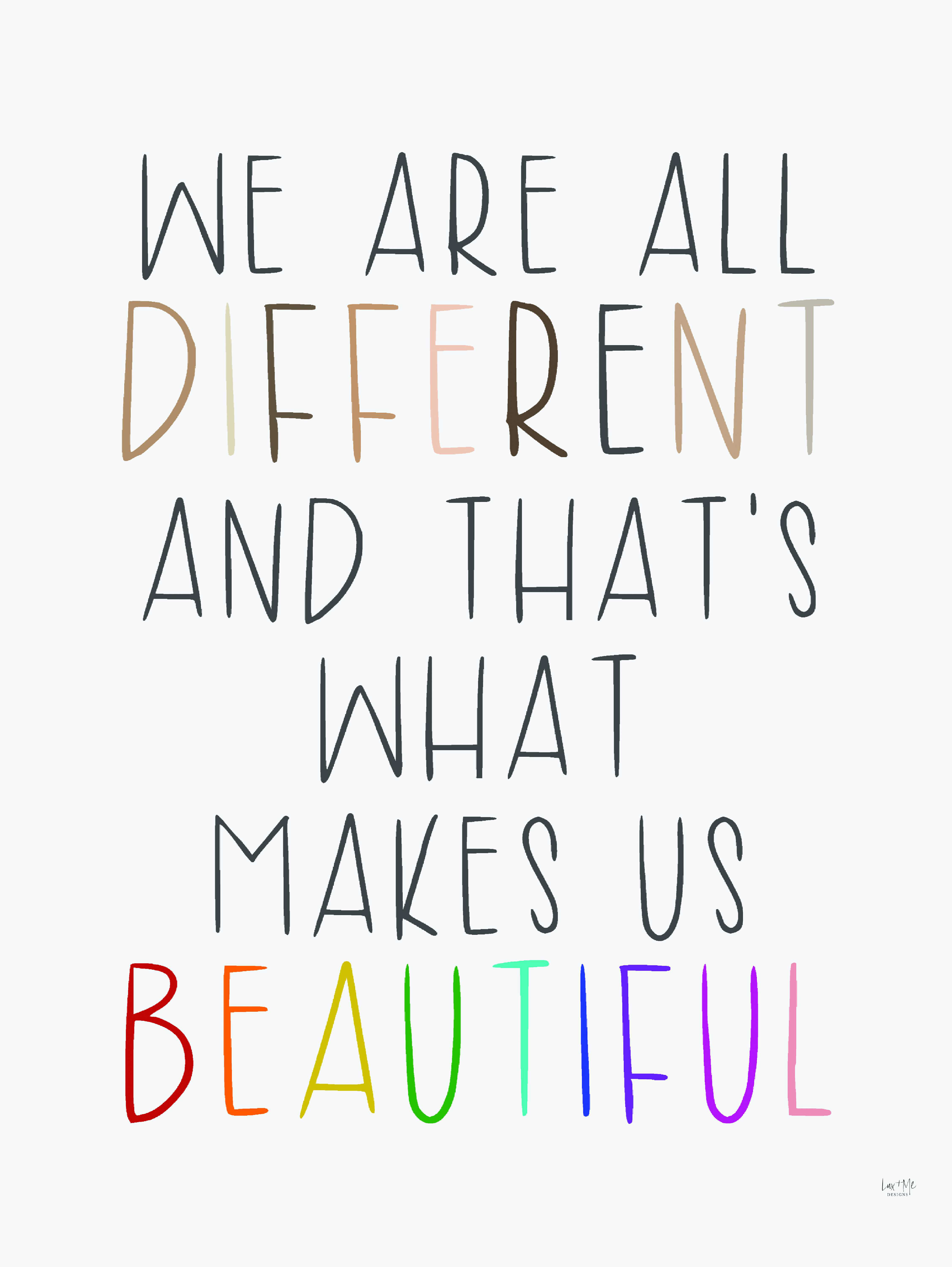 Trinx We Are All Different - Wrapped Canvas Textual Art | Wayfair