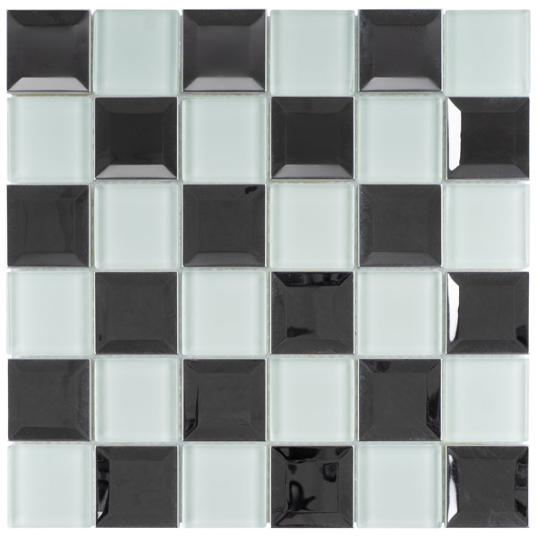 Supreme Tile Square Metal 2" x 2" Grid Metal Look Mosaic Wall Tile ...