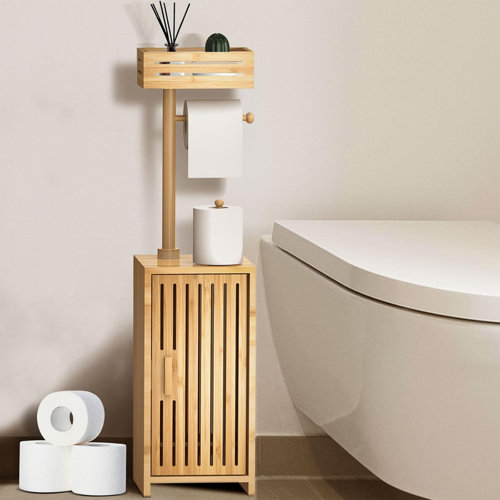 Elaine Mercure Bamboo Toilet Paper Roll Holder For 6 Rolls, Toilet ...