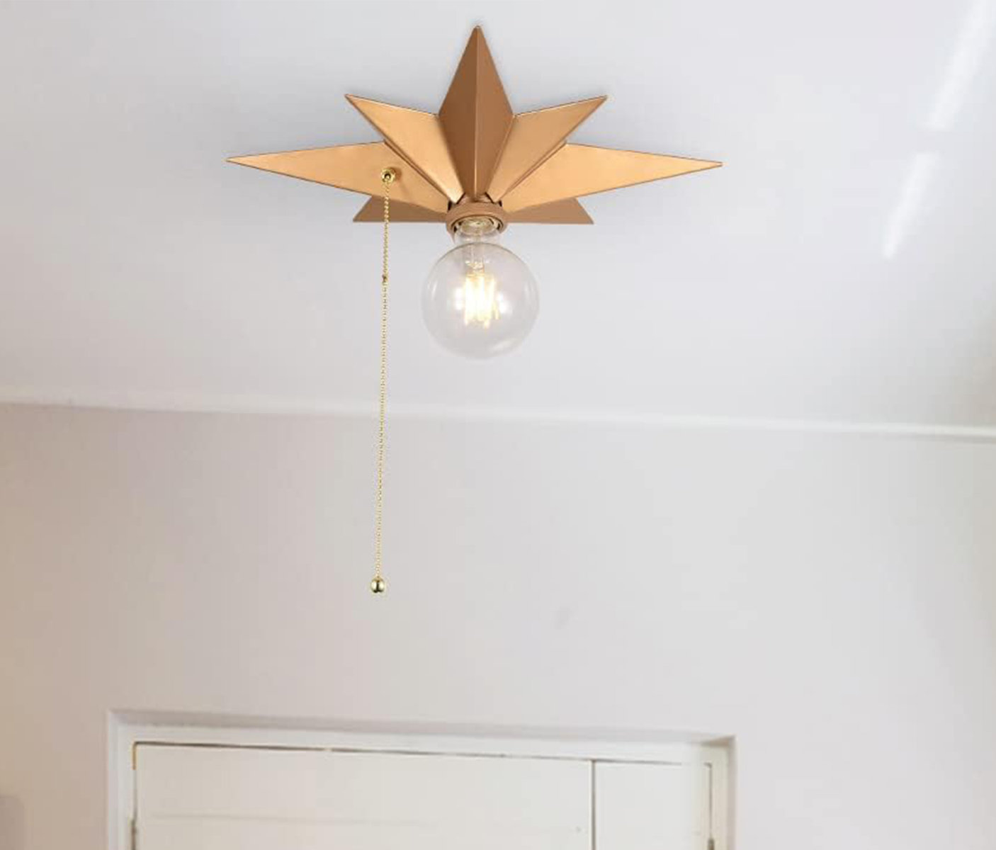 PRIMICOL 16" Industrial Recessed Ceiling Light with Pull Chain Switch ...