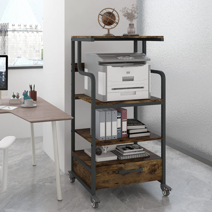 NOVALOUS 4 Tier Multi-Printer Stand With Drawersmobile Dual Printer ...