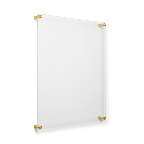 Wexel Art Clear UV-Grade Acrylic Modern Floating Picture Frame - Gold ...