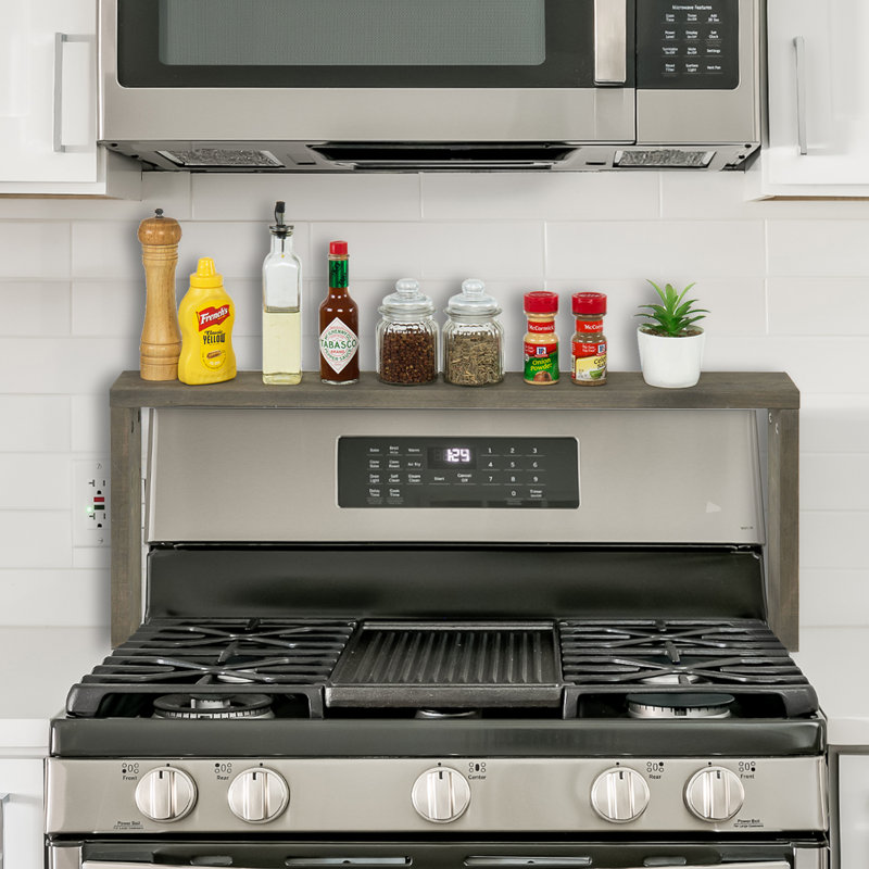 MyGift Wood Over Stove Kitchen Cabinet Organizer Shelf & Reviews | Wayfair