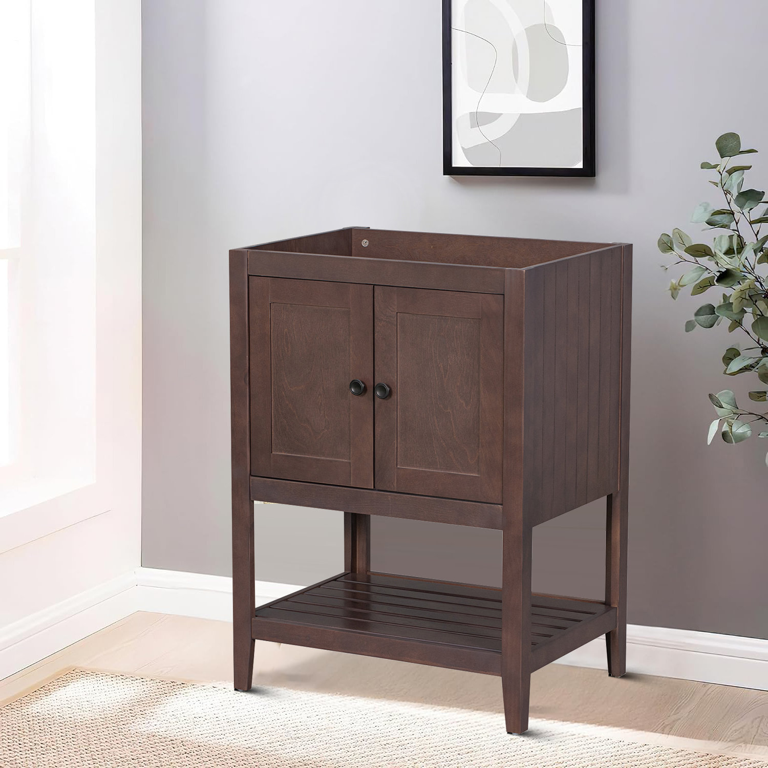 Knlnny Ware Simple and Practical 23.71 Single Bathroom Vanity Base Only ...