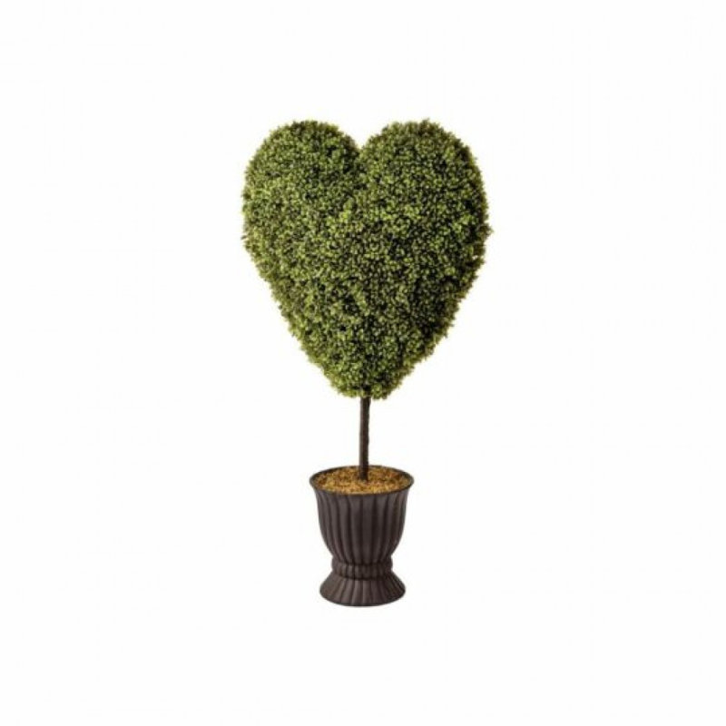 One Allium Way® Potted Uv Protected Heart Shaped Boxwood Topiary Faux ...