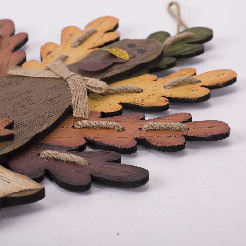 Glitzhome Burlap Wooden Autumn Turkey Welcome Sign & Reviews | Wayfair