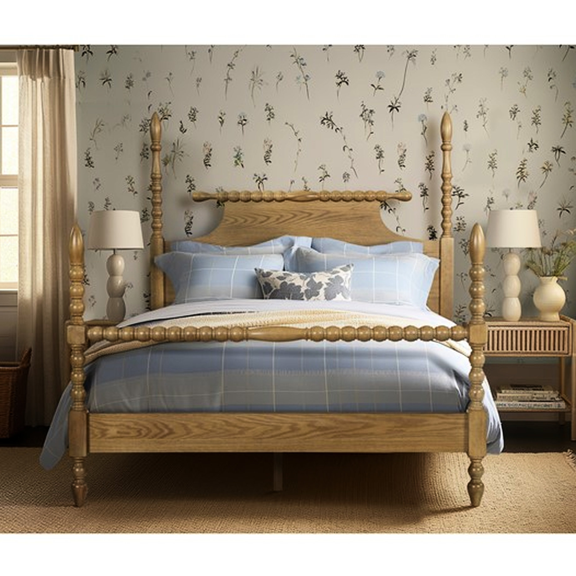 Rosdorf Park Queen Bed With 68"h Headboard For Added Comfort Camel Oak ...