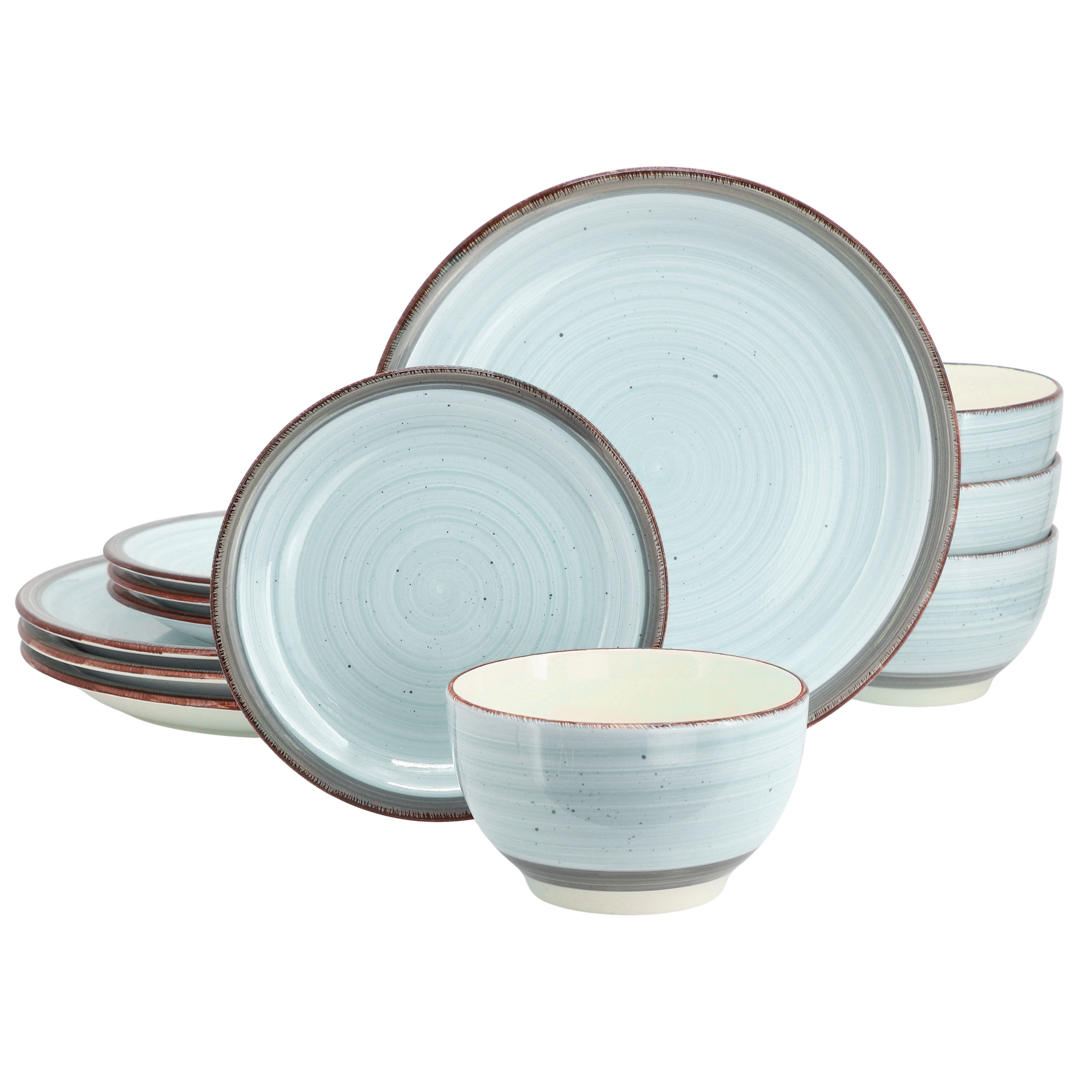 Gibson Home Holcomb 12 Piece Ceramic Dinnerware Set - Wayfair Canada