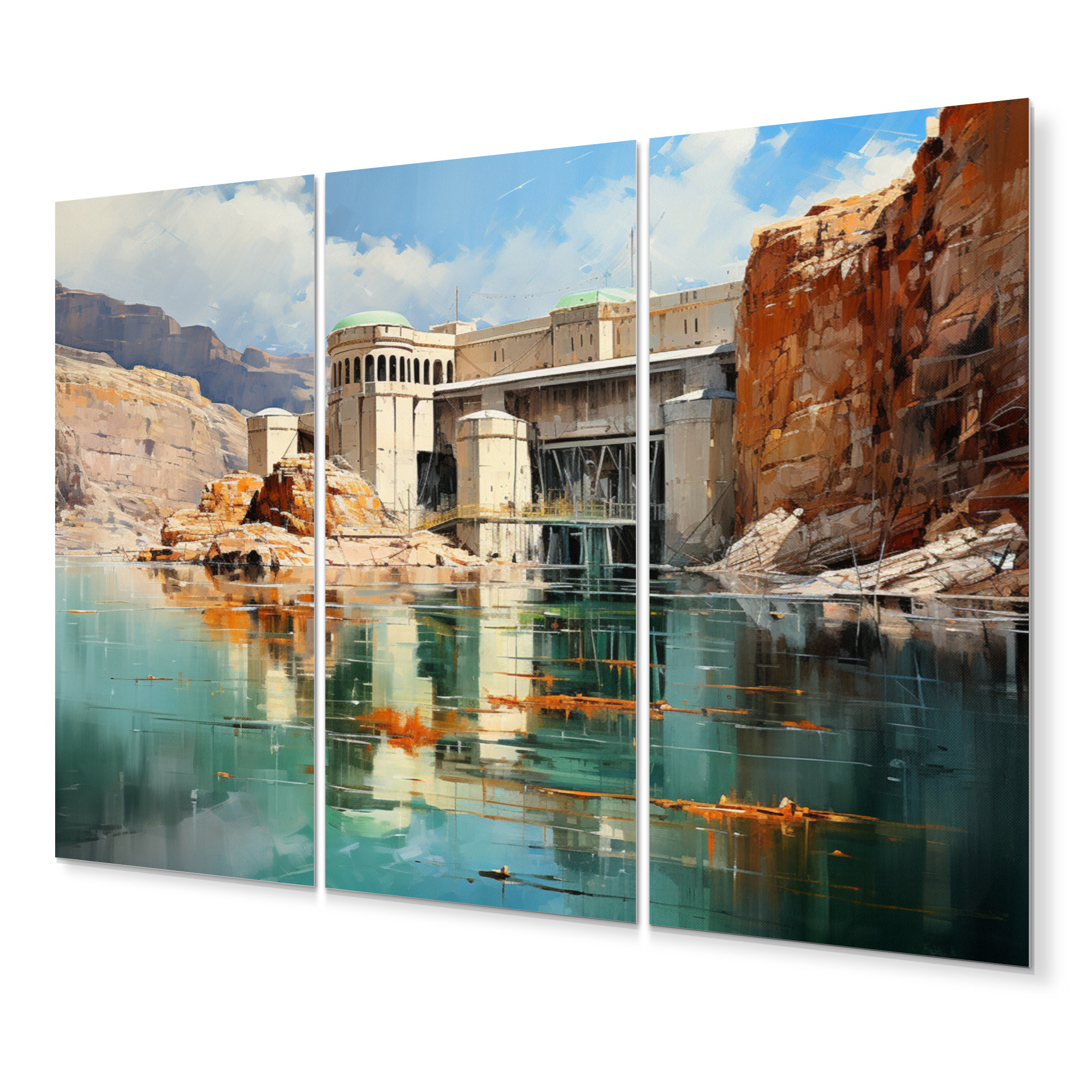 DesignArt Hoover Dam Nevada Arizona I - Dams Metal Wall Decor Set ...