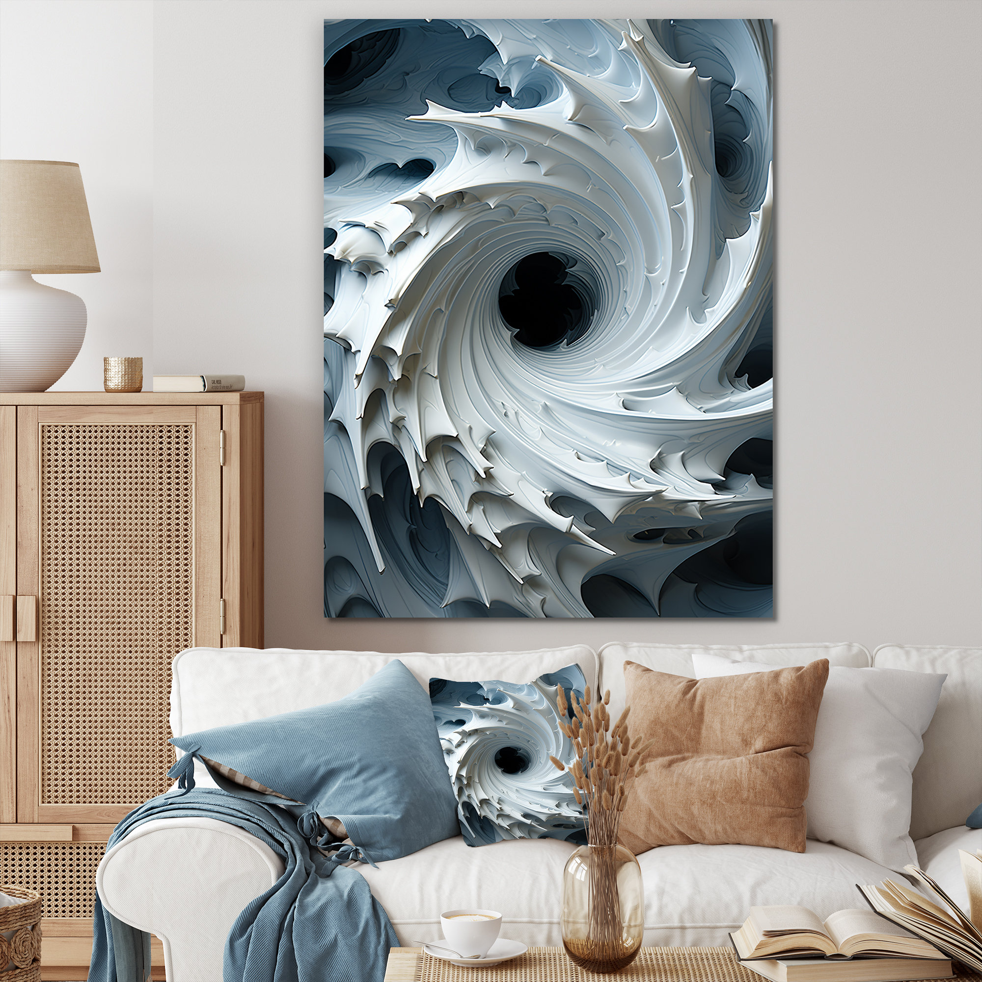 Wade Logan® Cornew - Abstract Spirals Canvas Art Print_106100 | Wayfair