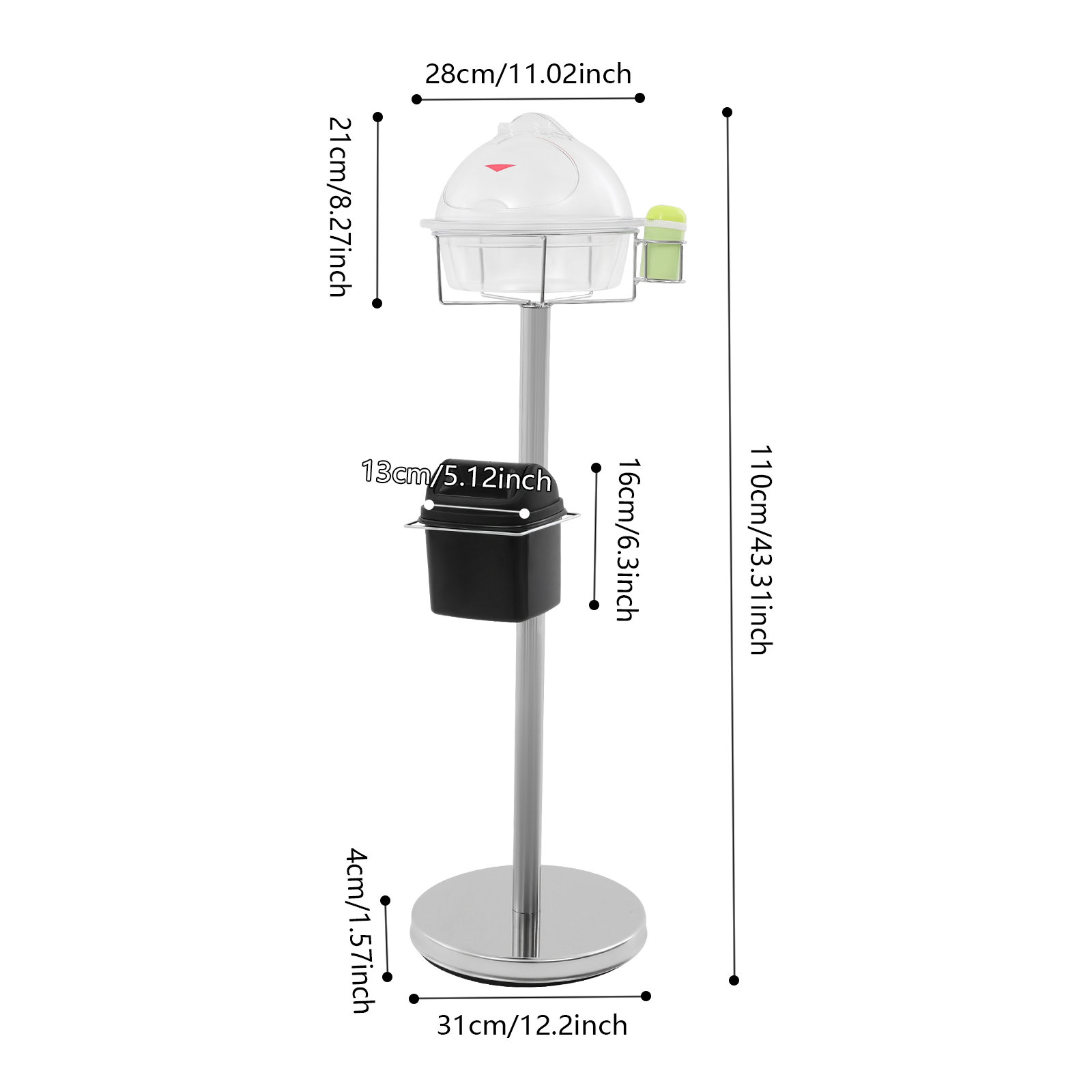 JOYDING Commercial Sample Stand Freestanding Food Tasting Table Food ...
