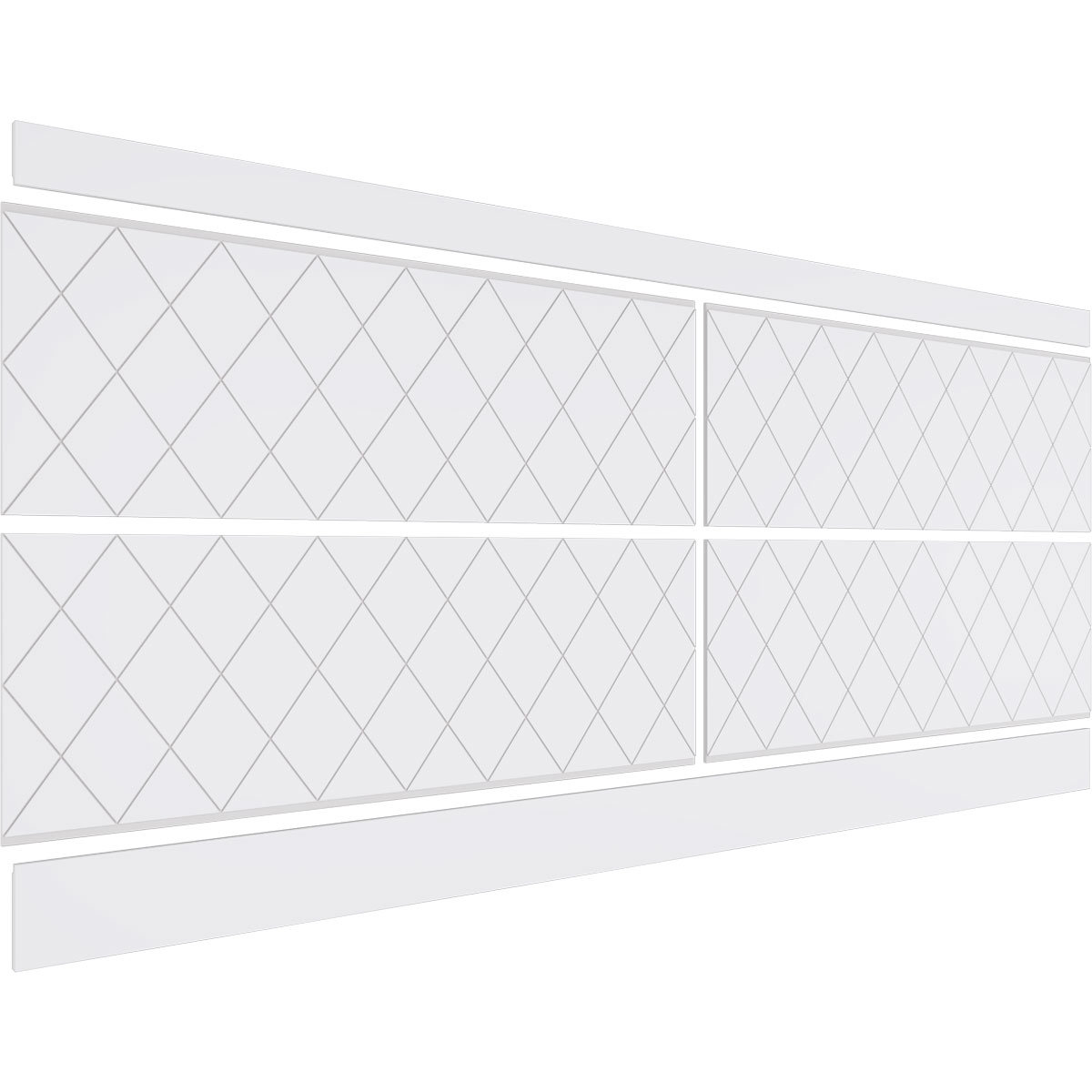 PCI Enterprises 40'' H x 94.5'' W x 0.625'' D Expanded Cellular PVC ...