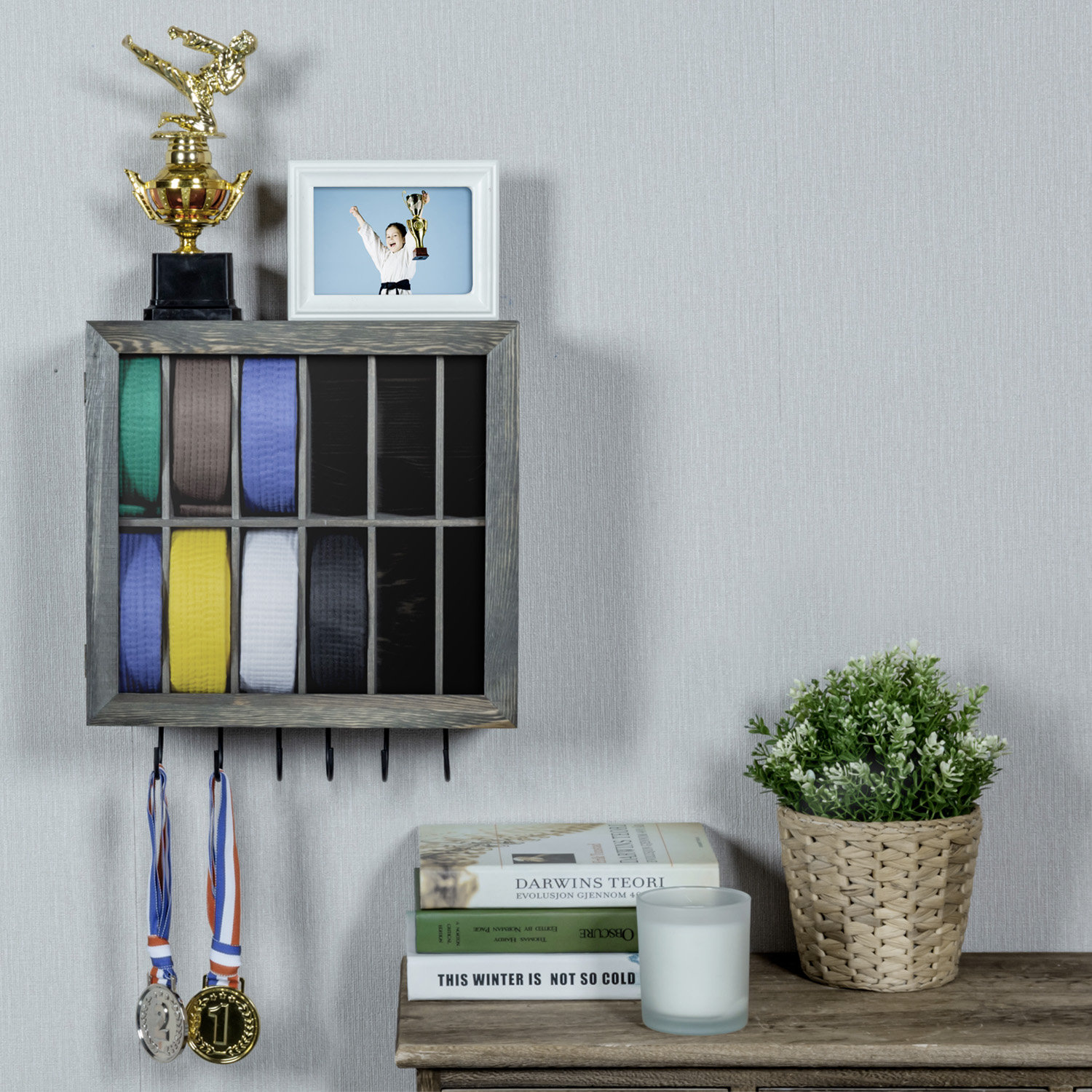 MyGift Solid Wood Belt and Medal Hook | Wayfair