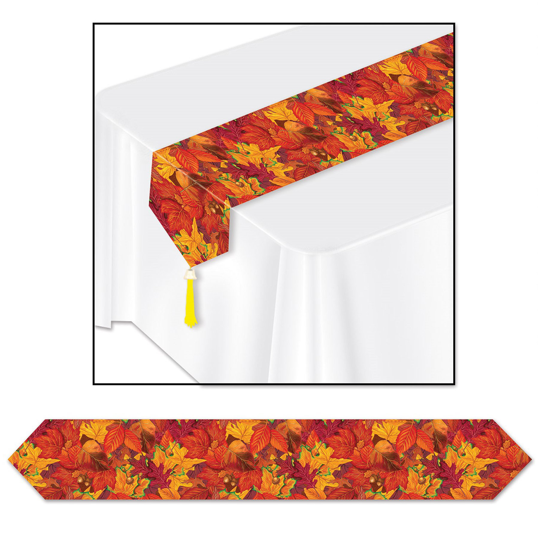 Beistle Printed Fall Leaf Table Runner | Wayfair