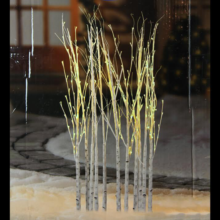 Northlight Seasonal 4' LED Lighted White Twig Tree Cluster Outdoor ...