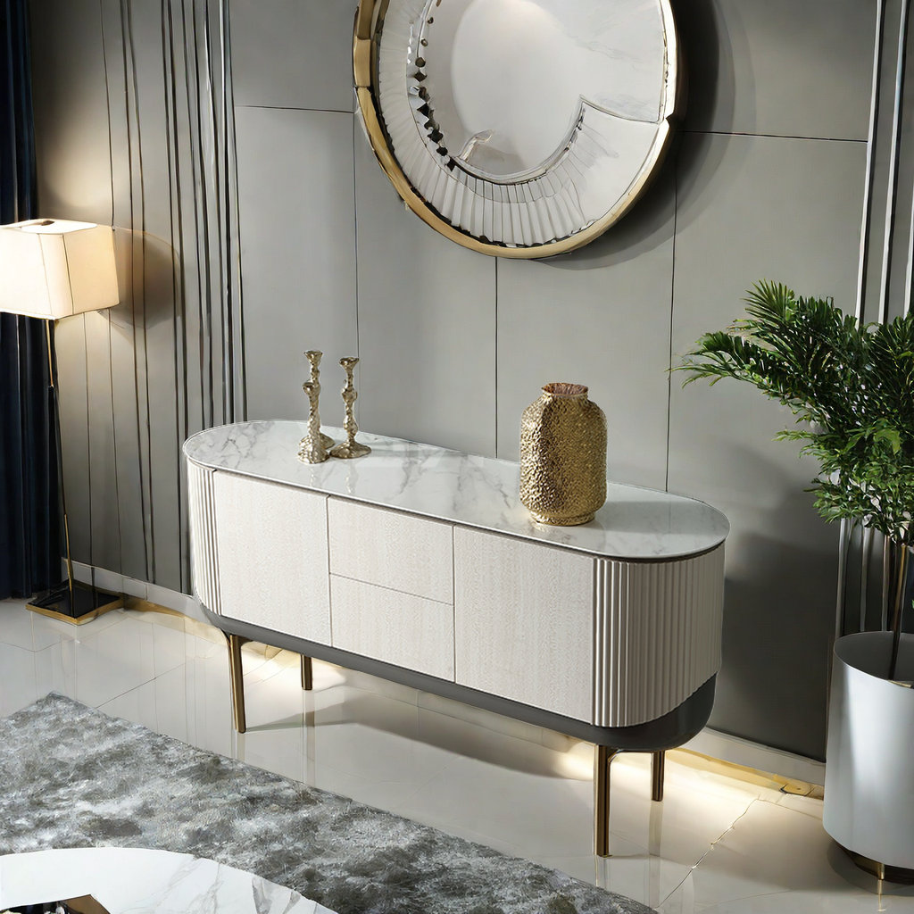 Atta Avenue The Foyer Faces The Postmodern Accent Cabinet Accent ...