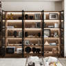 Orren Ellis Combination Bookcase With Glass Doors And Led Lights ...