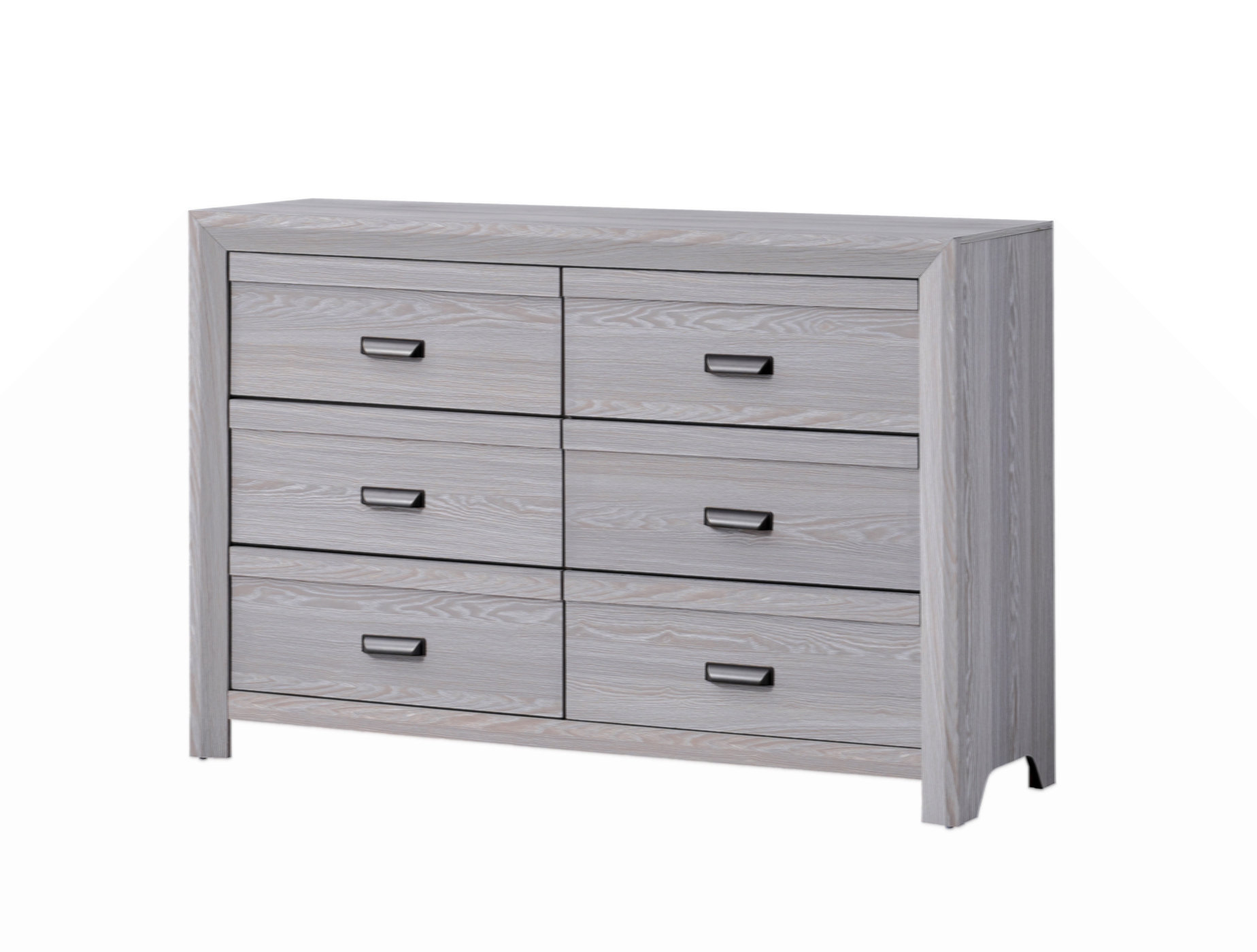 Mercer41 1Pc Contemporary Six Drawers Dresser Driftwood Rustic Bedroom ...