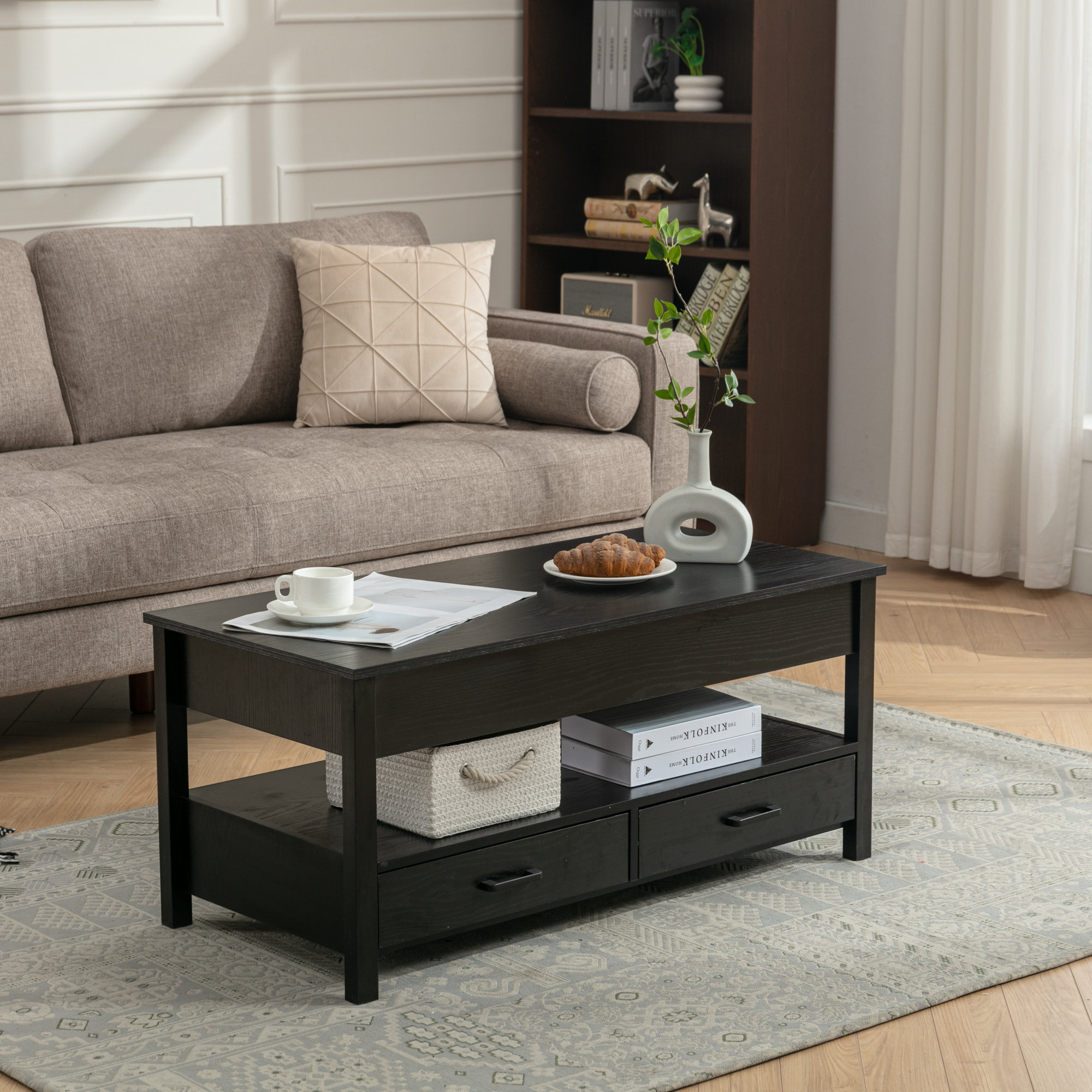 Wade Logan® Casimera Lift Top Coffee Table With a Hidden Storage ...