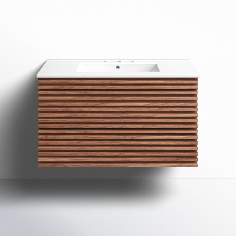 Modway Render 36" Wall-Mount Bathroom Vanity & Reviews | Wayfair