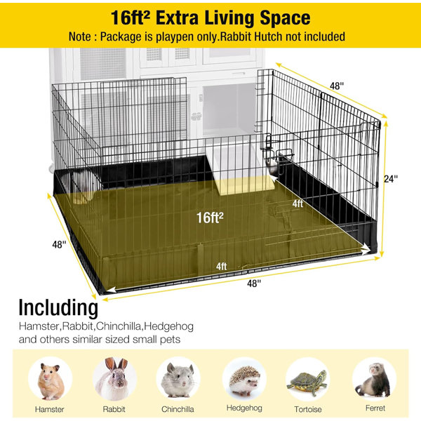 Tucker Murphy Pet™ Rabbit Playpen Pet Pen Small Animal Cage With ...