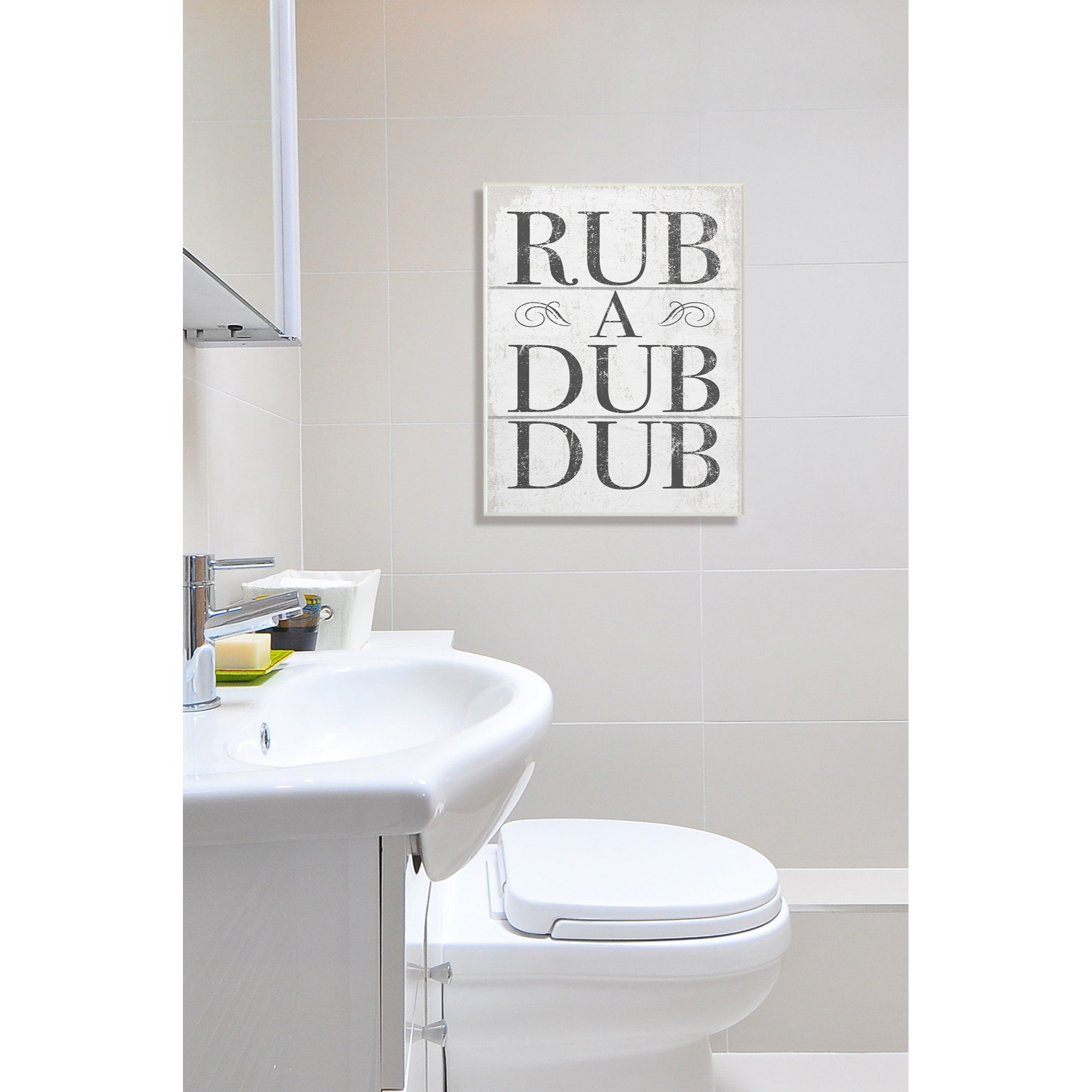 Gracie Oaks " Rub A Dub Dub Typography Planked Look " by Daphne ...