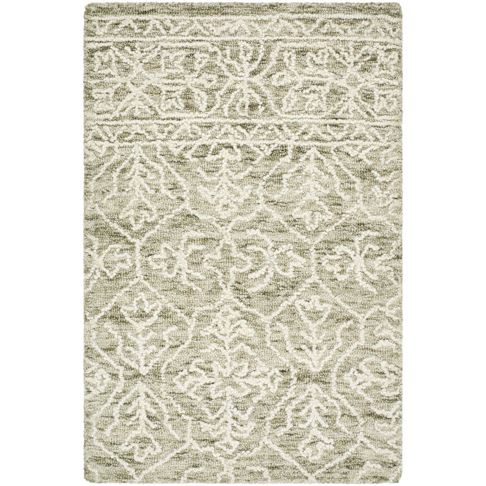 Dakota Fields Cinaed Wool Damask Rug & Reviews | Wayfair