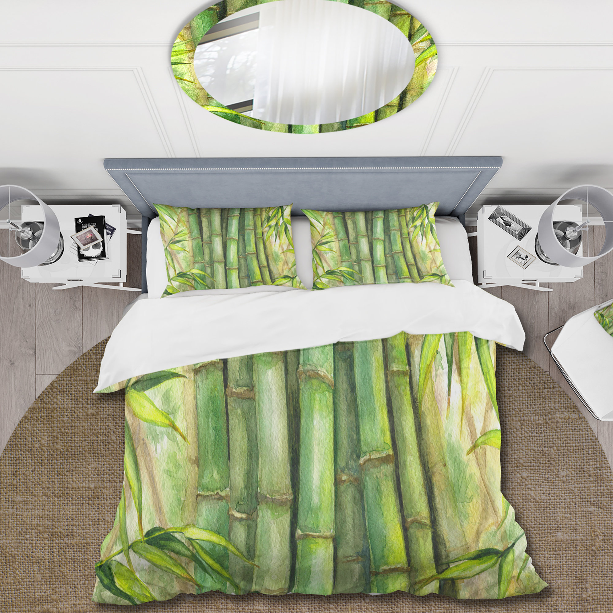 bright green bedding