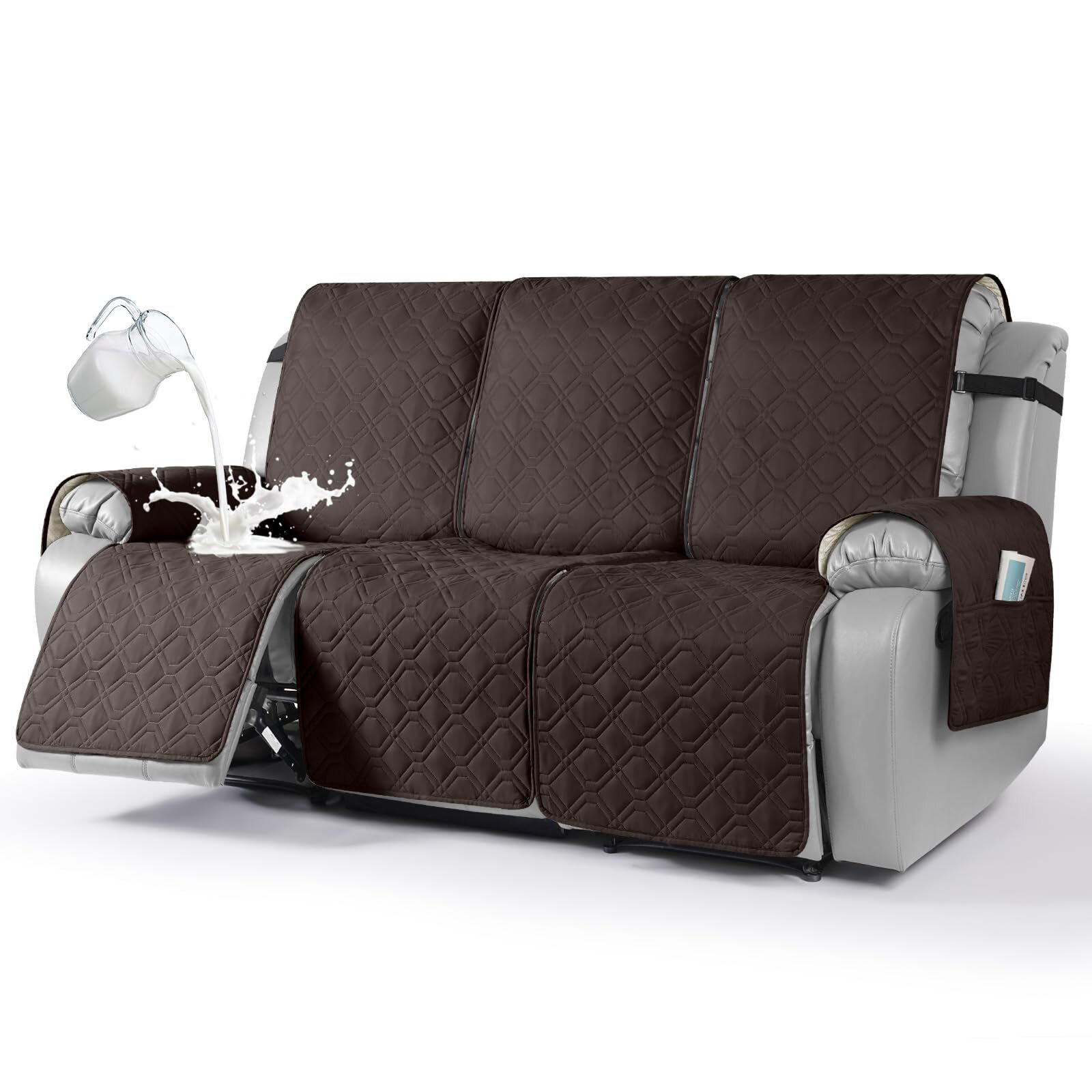 ENOLIL 3 Pieces Recliner Sofa Slipcovers Box Cushion Sofa Slipcover ...